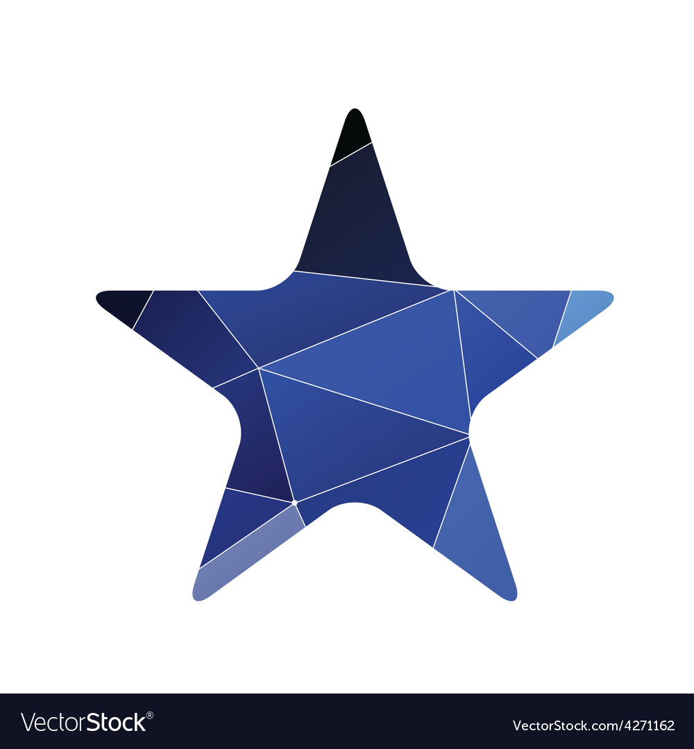 Star icon abstract triangle Royalty Free Vector Image