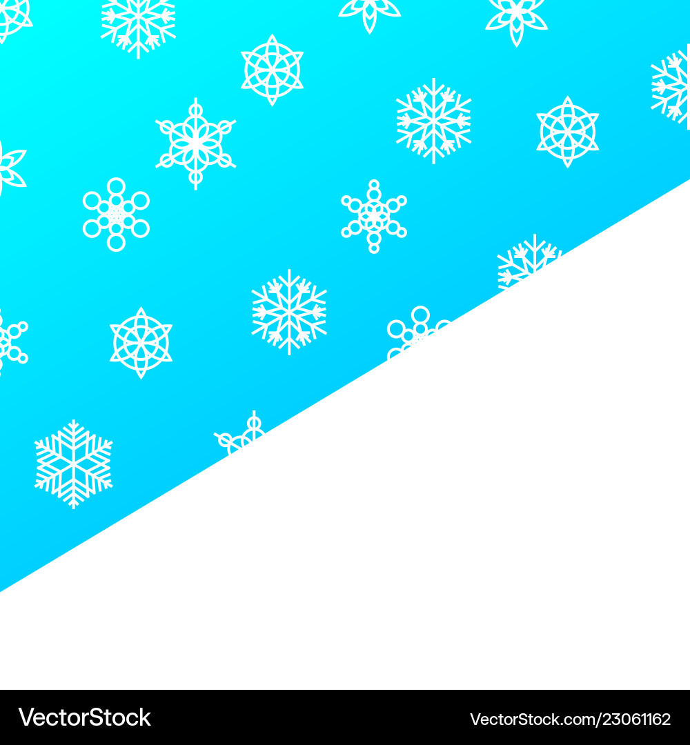 Template snowfall and winter snowflakes on blue Vector Image