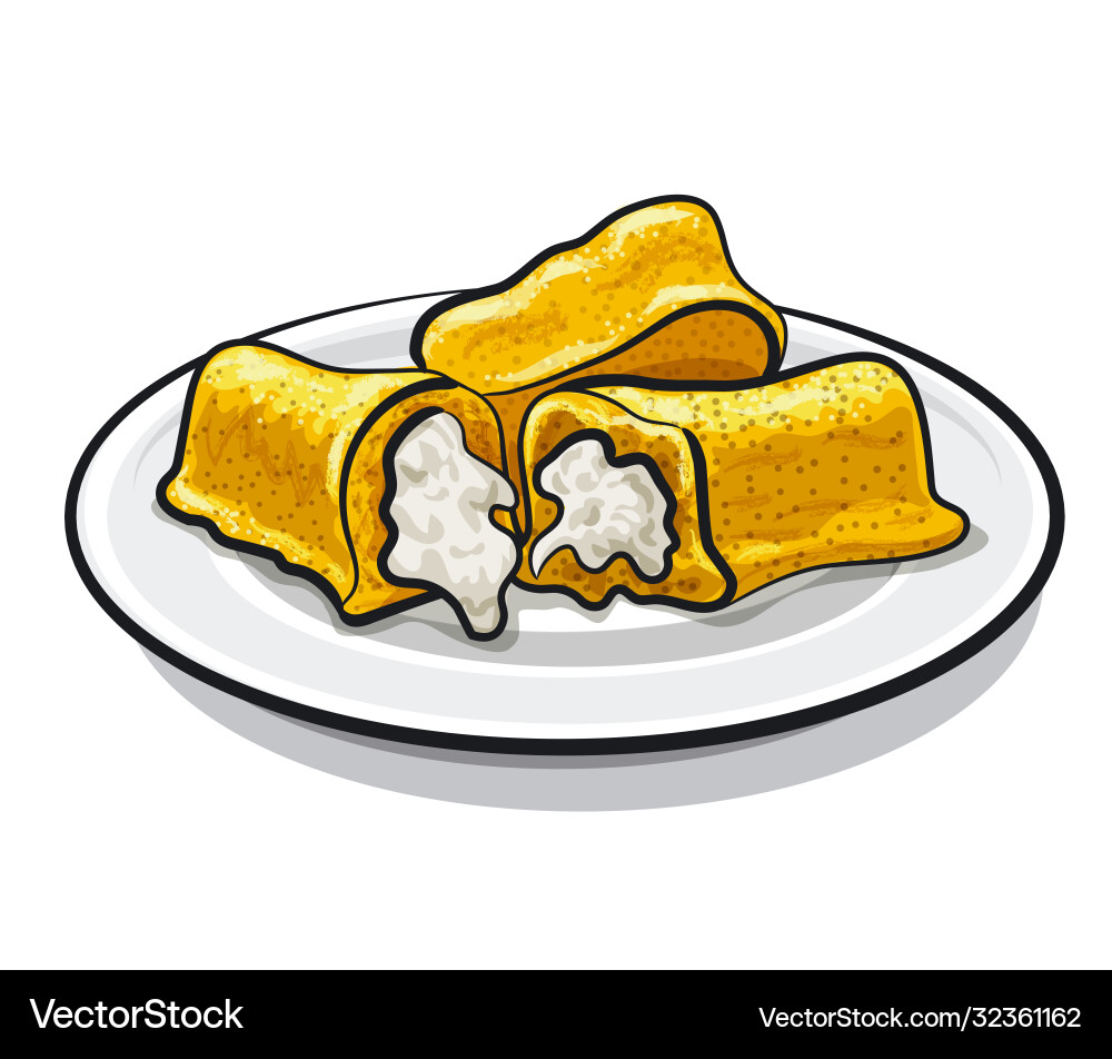 Vanilla cakes Royalty Free Vector Image - VectorStock