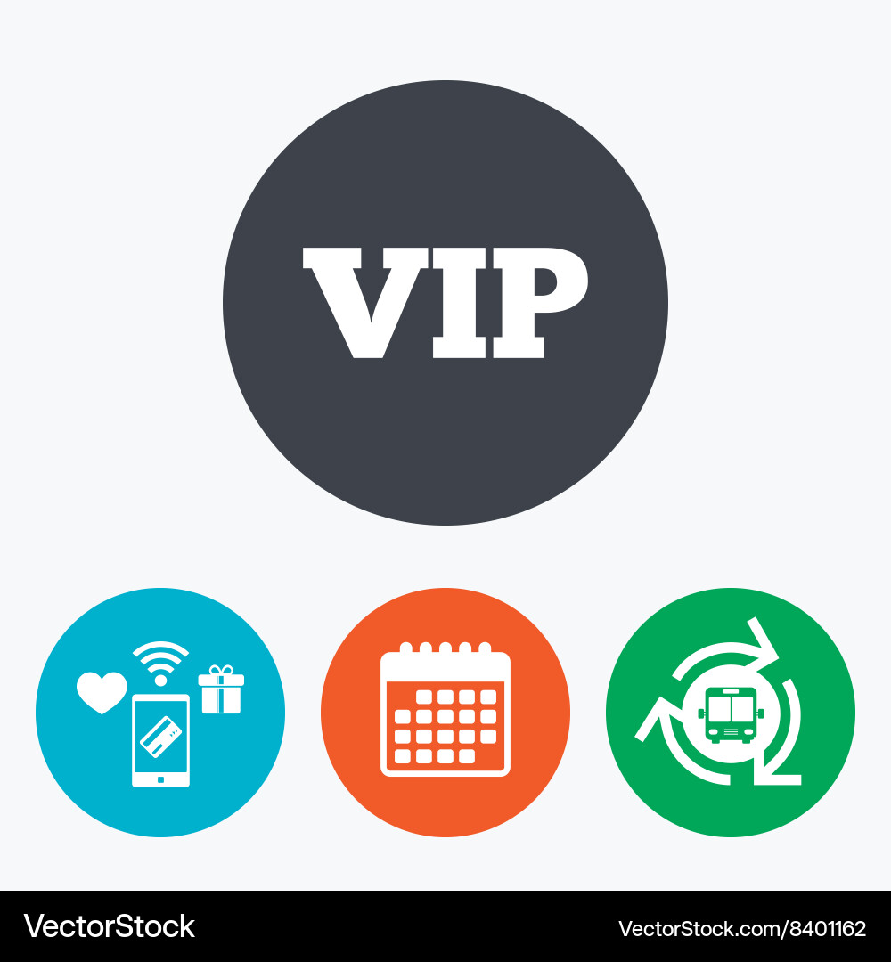Vip sign icon membership symbol Royalty Free Vector Image