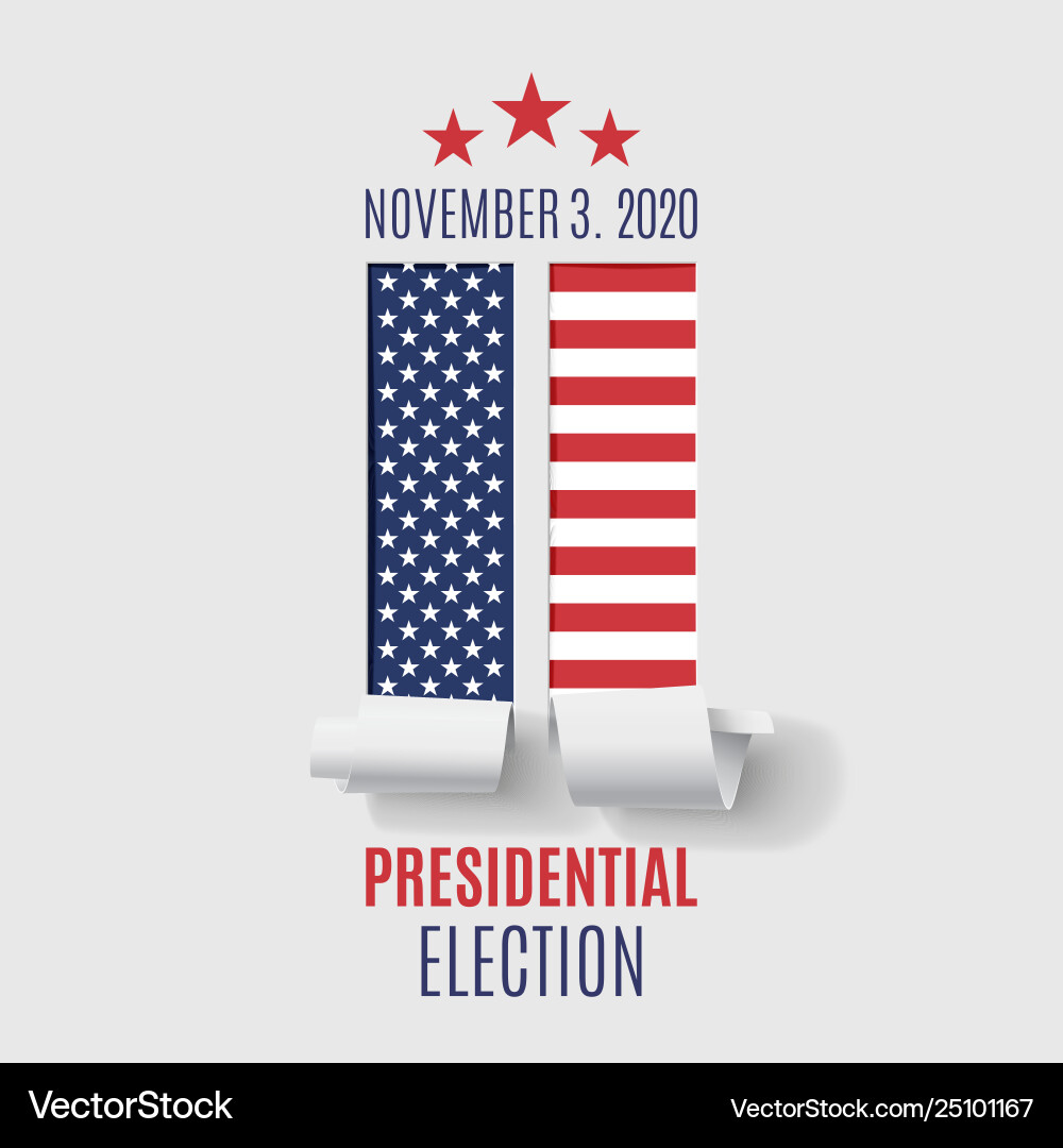 American presidential election abstract brochure Vector Image