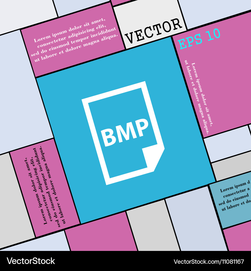 Bmp icon sign modern flat style for your design Vector Image