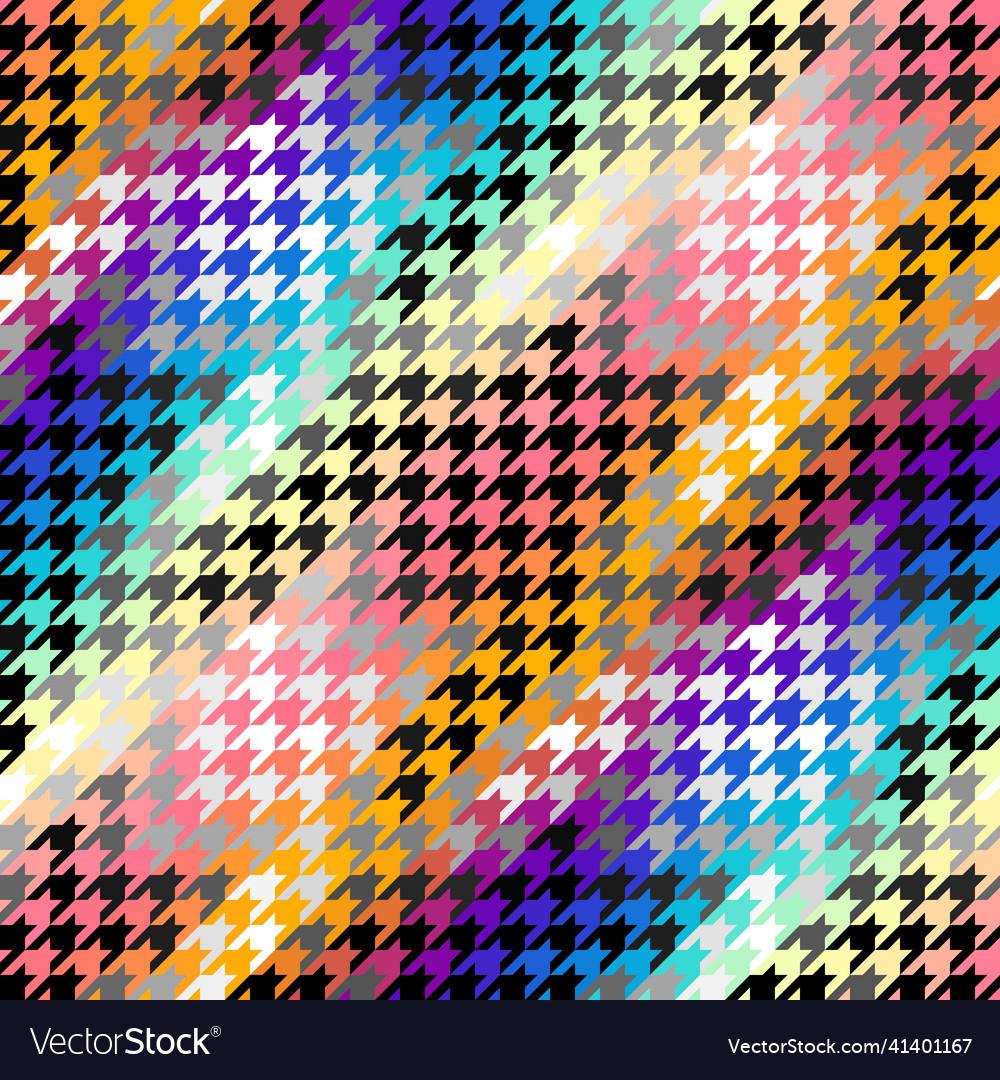 Classic hounds-tooth pattern in a patchwork Vector Image