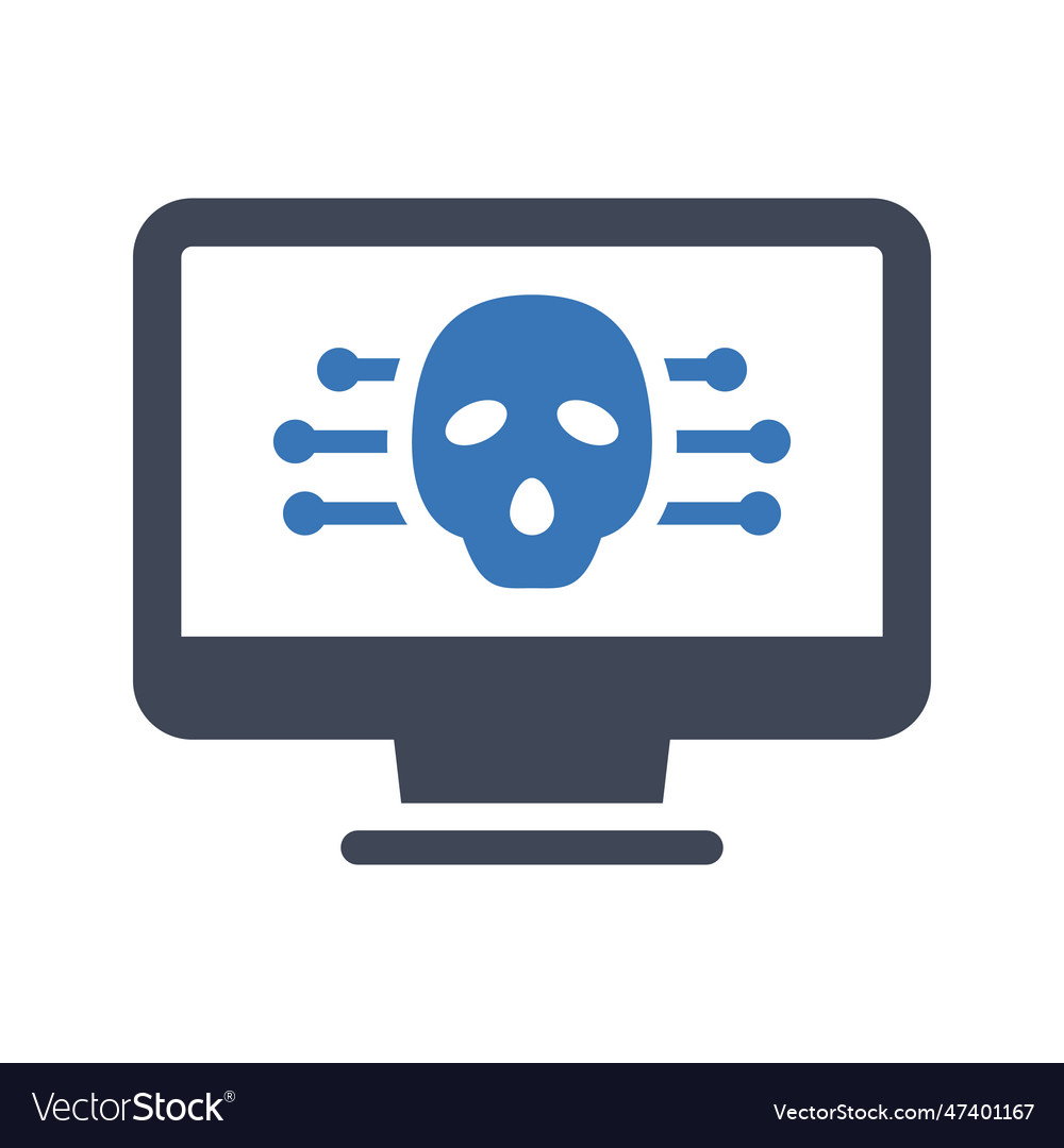 Computer virus protection icon Royalty Free Vector Image
