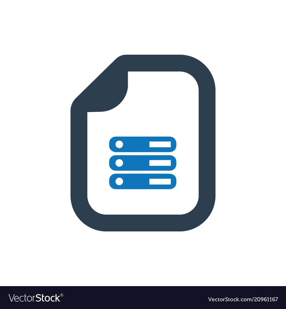 Database document icon Royalty Free Vector Image