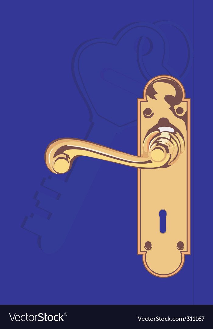 Door lock Royalty Free Vector Image - VectorStock