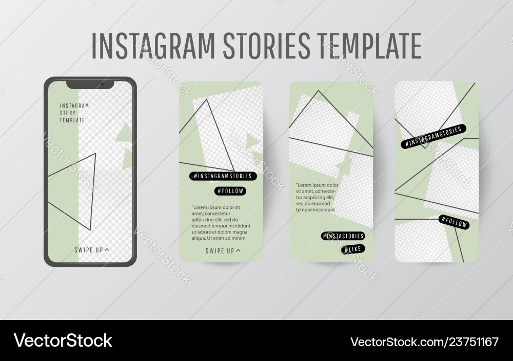 Editable stories template streaming Royalty Free Vector