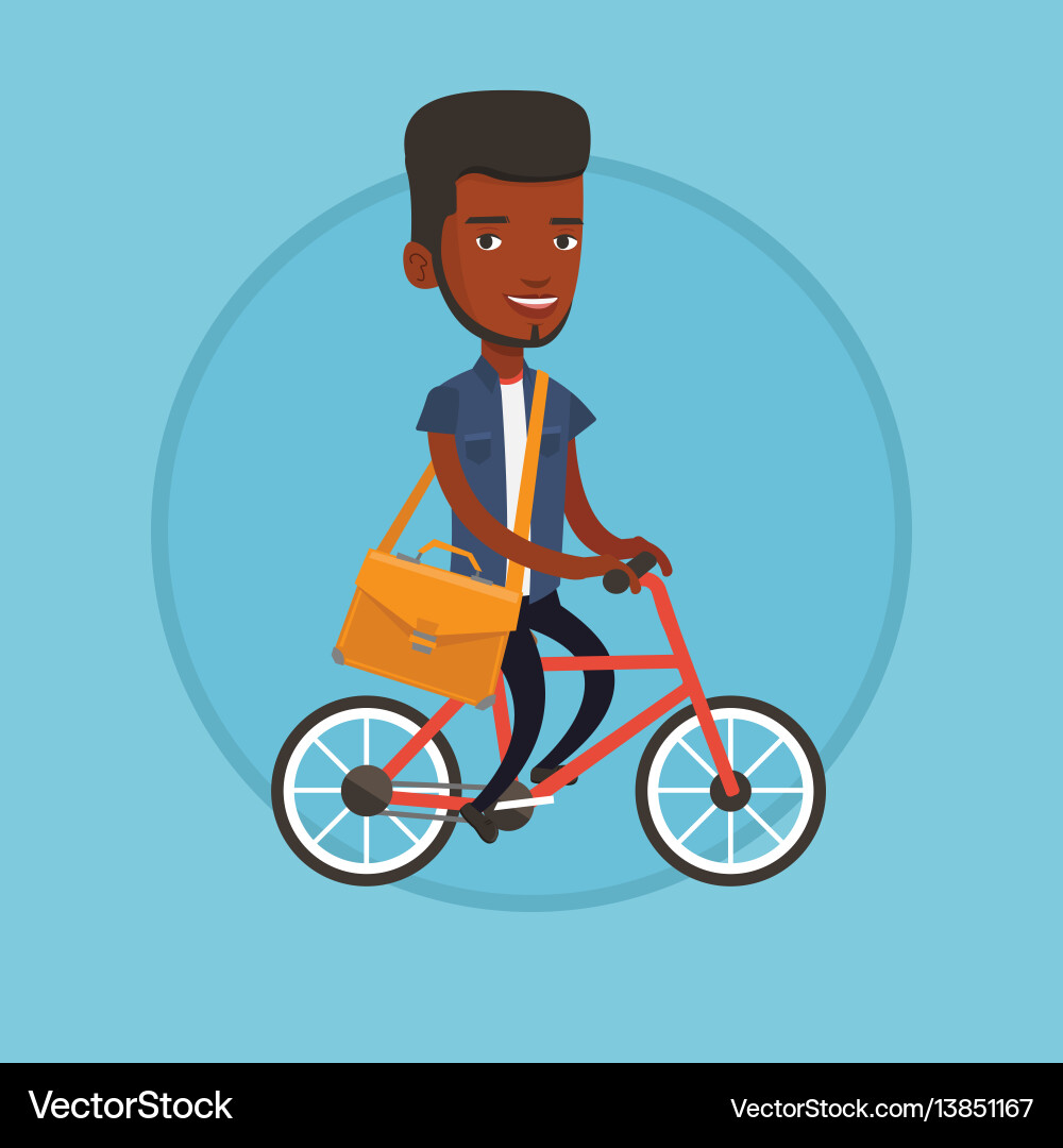 Man riding bicycle Royalty Free Vector Image - VectorStock