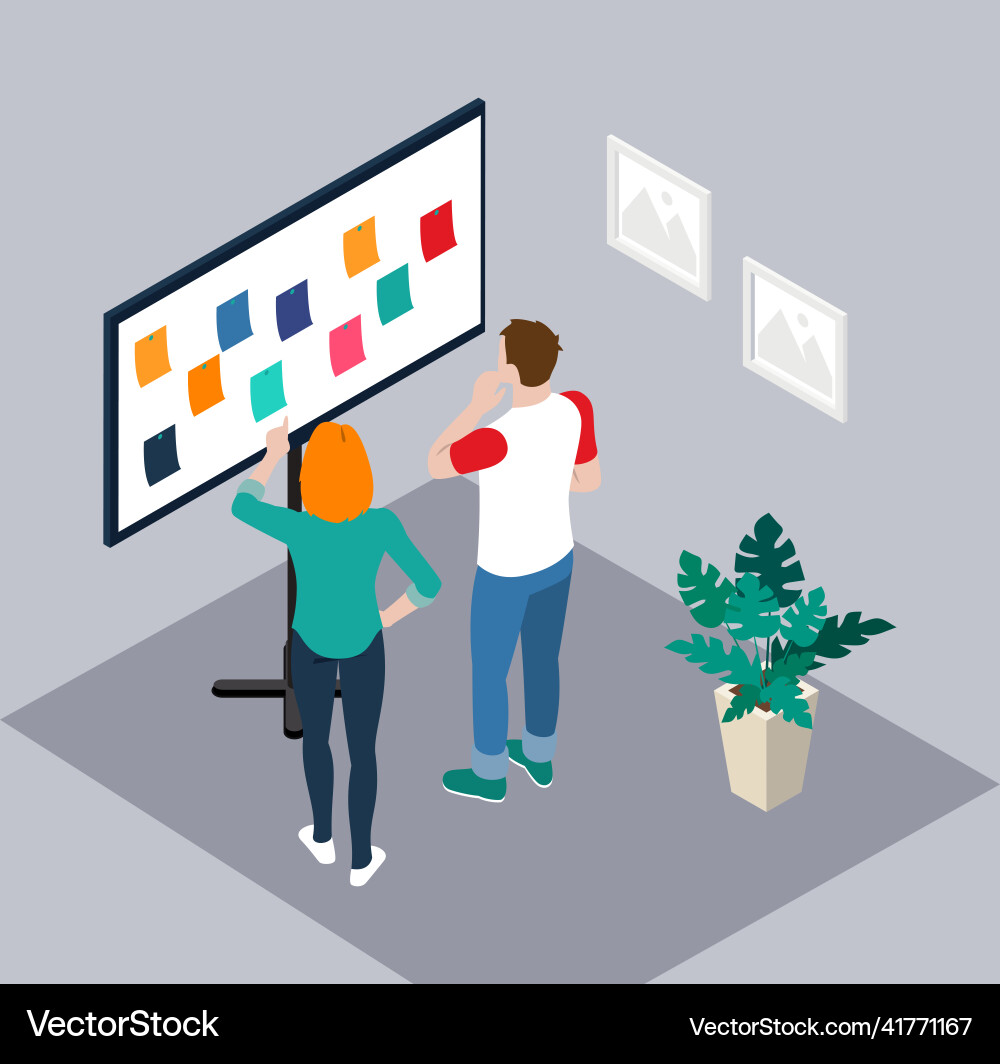 Project management and financial report strategy Vector Image