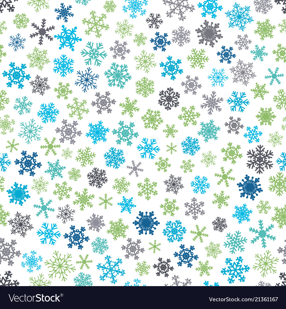 Seamless pattern snowflakes Royalty Free Vector Image