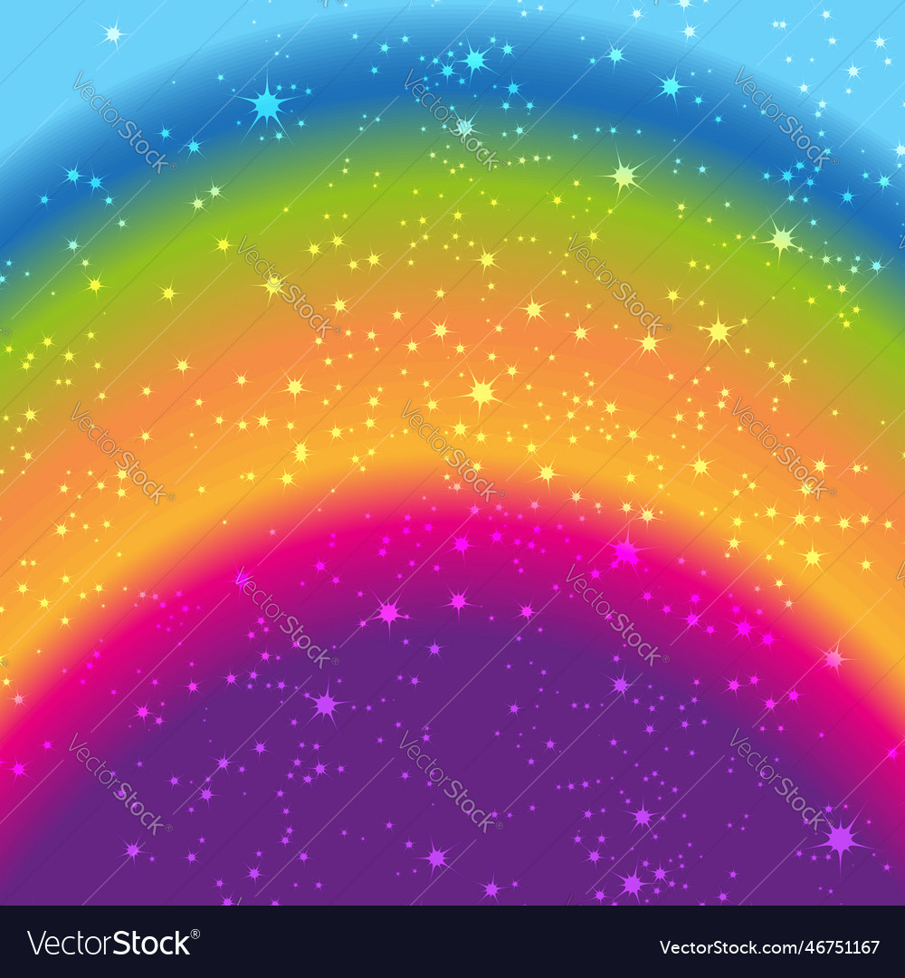 Spring poster with colorful rainbow Royalty Free Vector