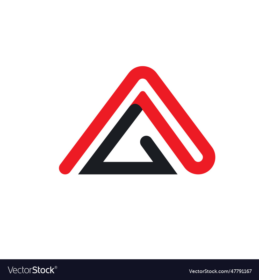 Triangle ag or a letter letter business template Vector Image