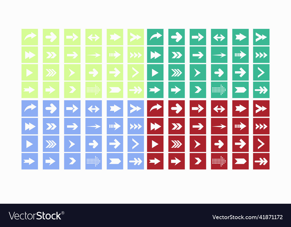 Arrows icon set Royalty Free Vector Image - VectorStock