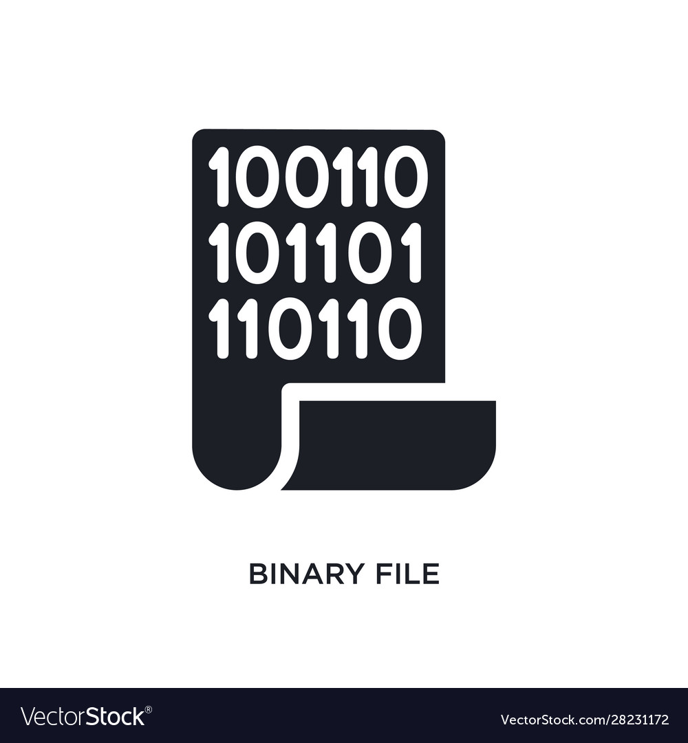 Binary file isolated icon simple element from Vector Image