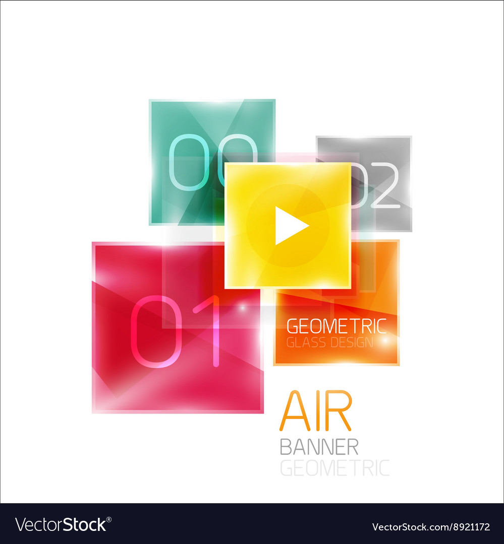 Multicolored squares with sample text Royalty Free Vector