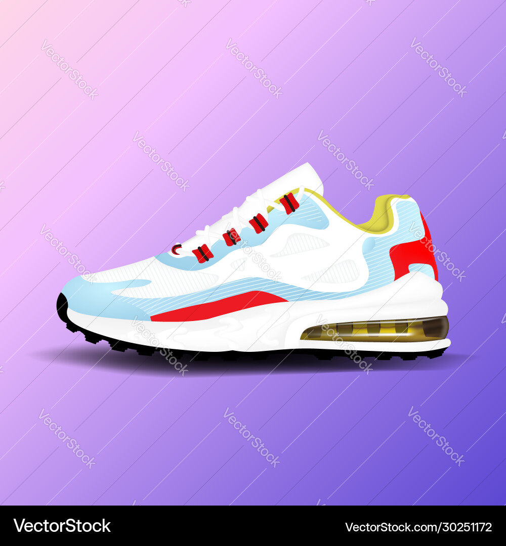 Realistic sport running shoe for training and Vector Image