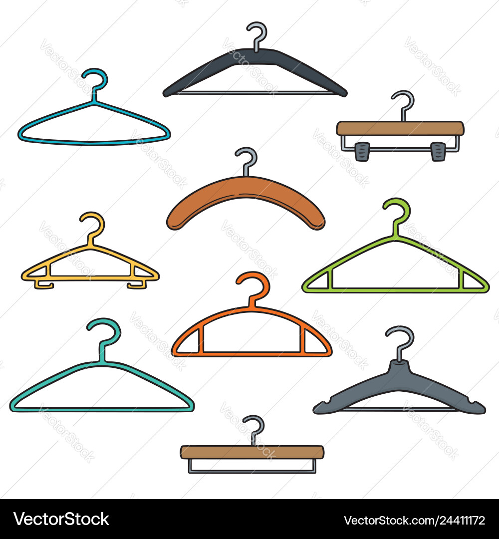 Set of hangers Royalty Free Vector Image - VectorStock