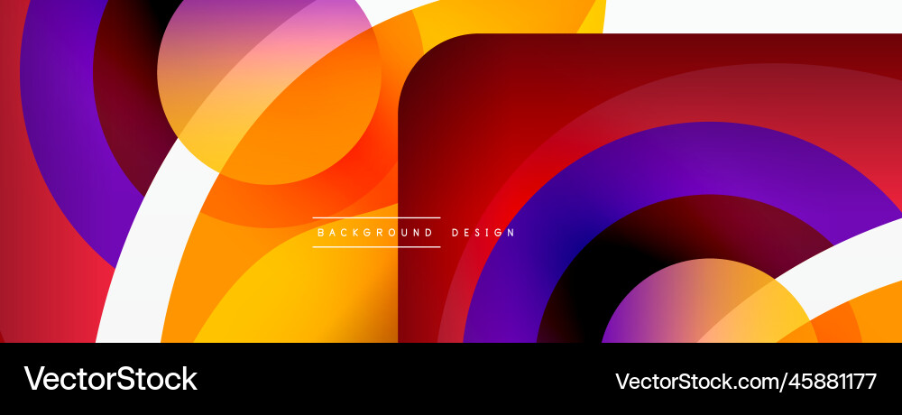 Abstract background with color geometric shapes Vector Image