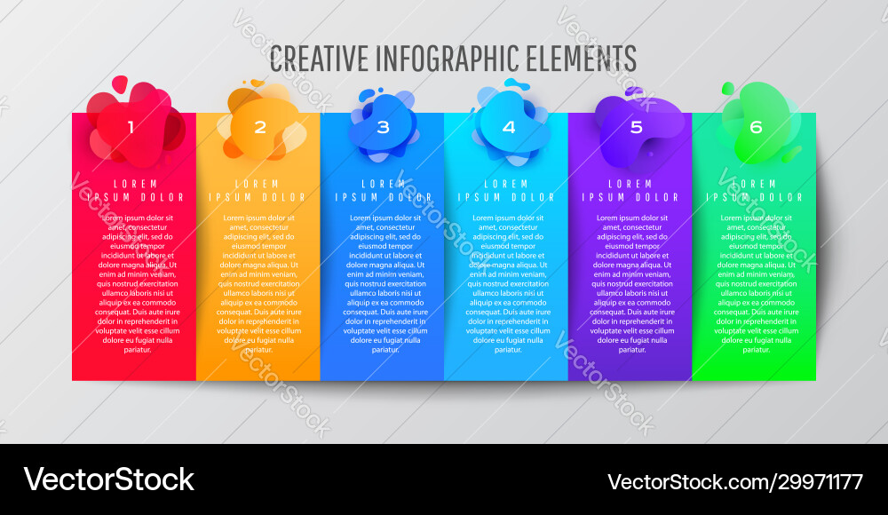 Abstract modern colorful stickers infographic Vector Image