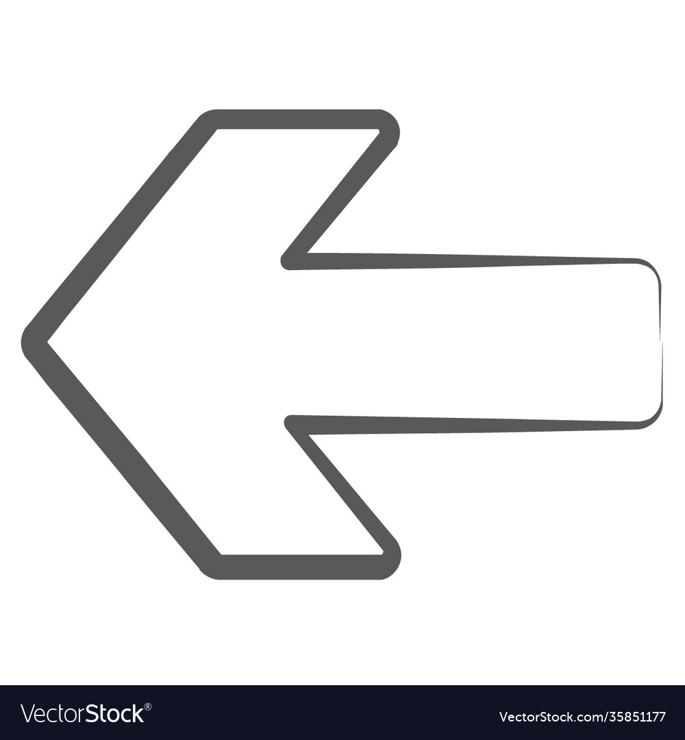 Back arrow Royalty Free Vector Image - VectorStock