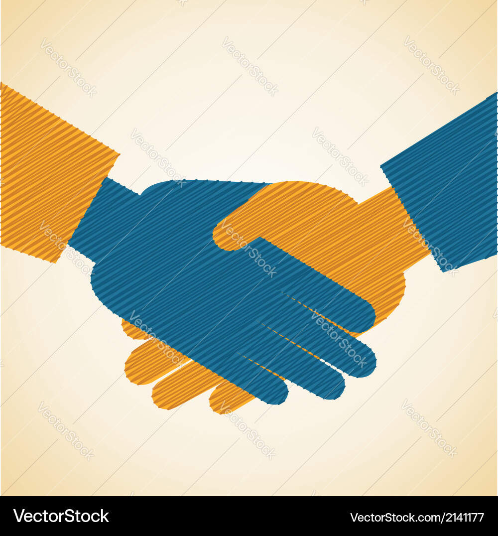 Businessman handshake background Royalty Free Vector Image