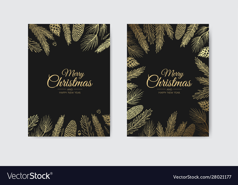 Christmas poster set Royalty Free Vector Image