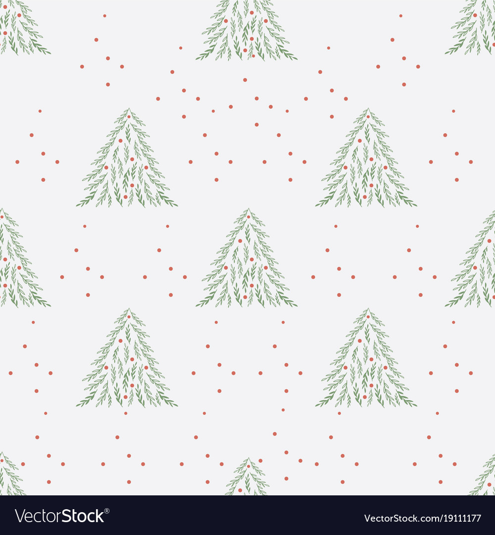 Christmas tree pattern Royalty Free Vector Image
