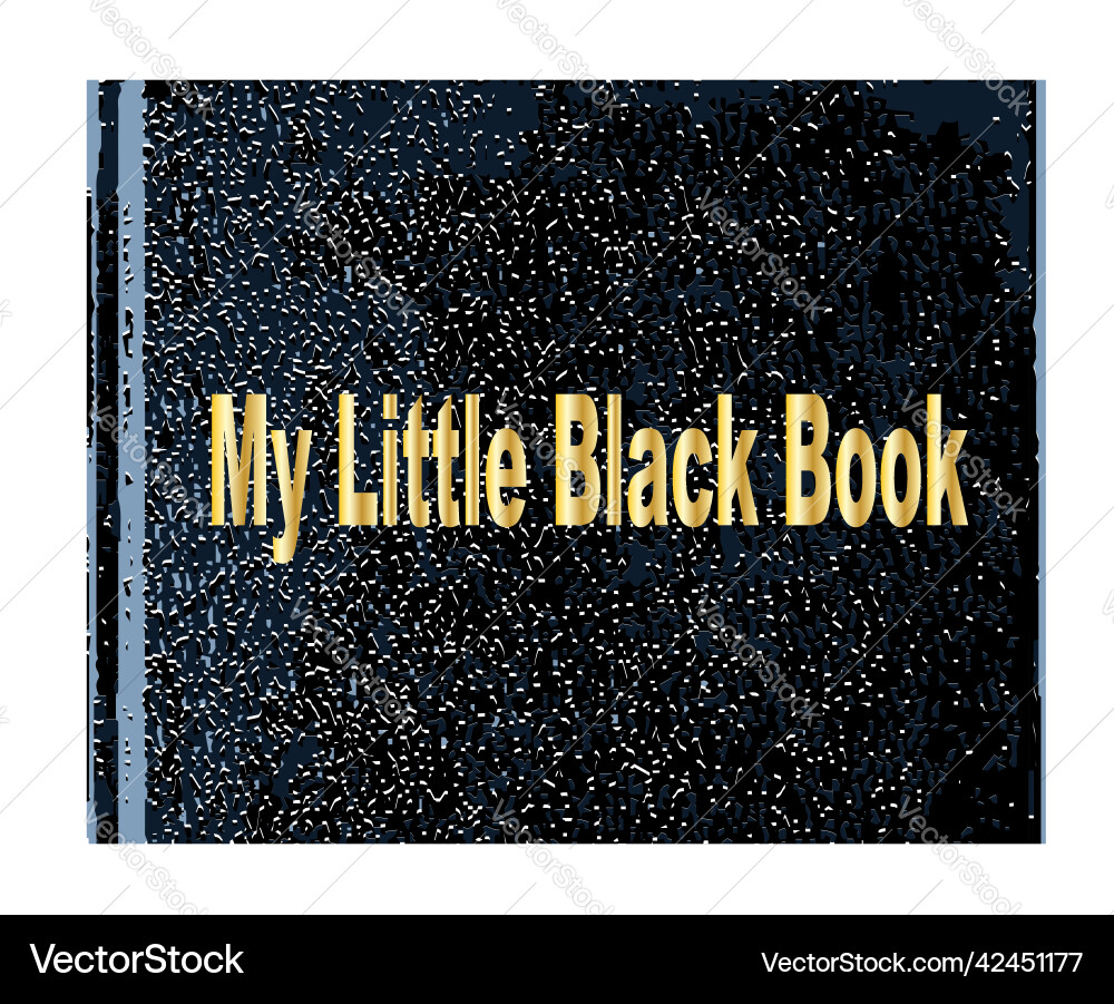 My little black book cover Royalty Free Vector Image