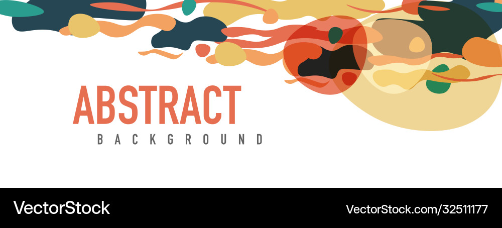 Trendy liquid style shapes abstract design Vector Image