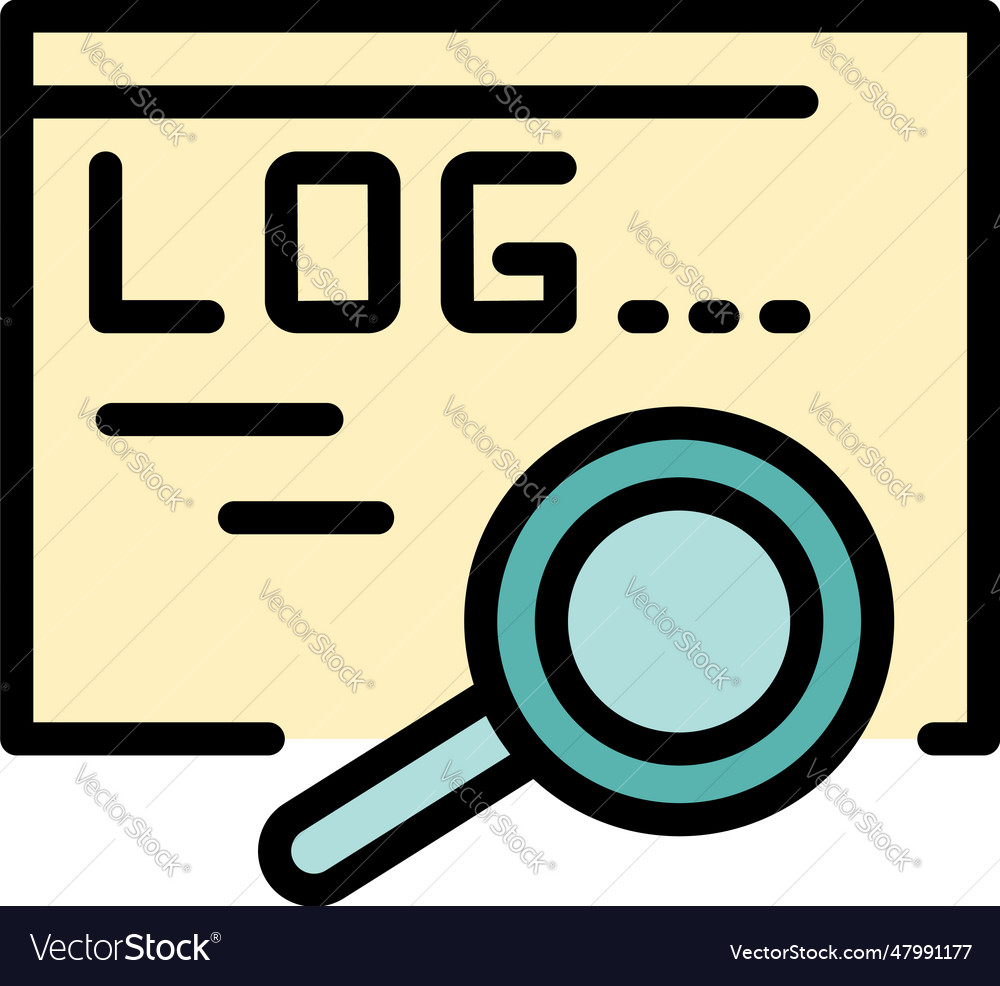 Web log icon flat Royalty Free Vector Image - VectorStock