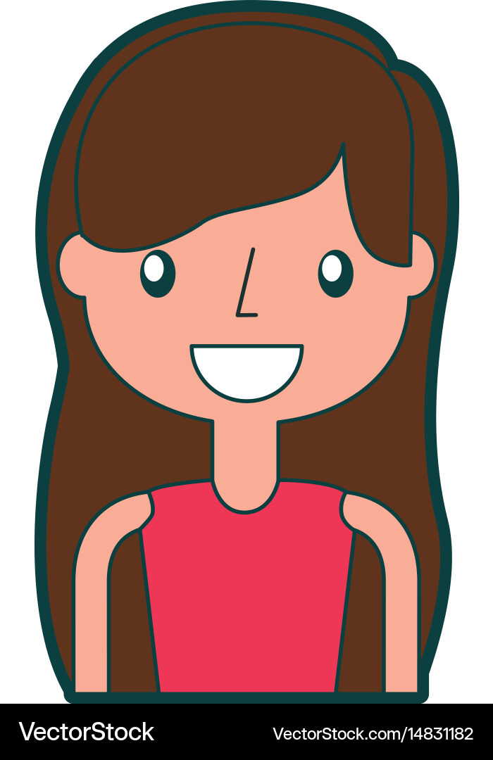 Beautiful icon girl Royalty Free Vector Image - VectorStock