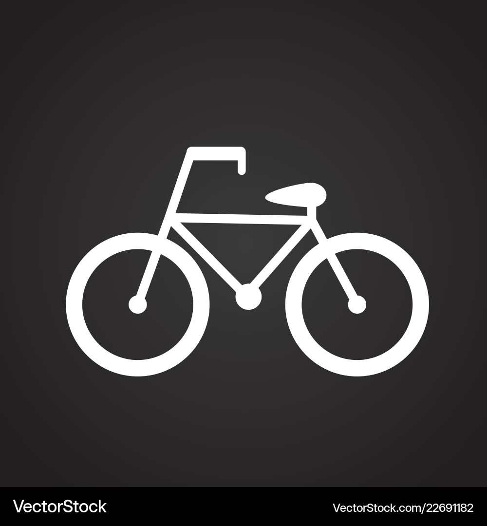 Bicycle on black background Royalty Free Vector Image