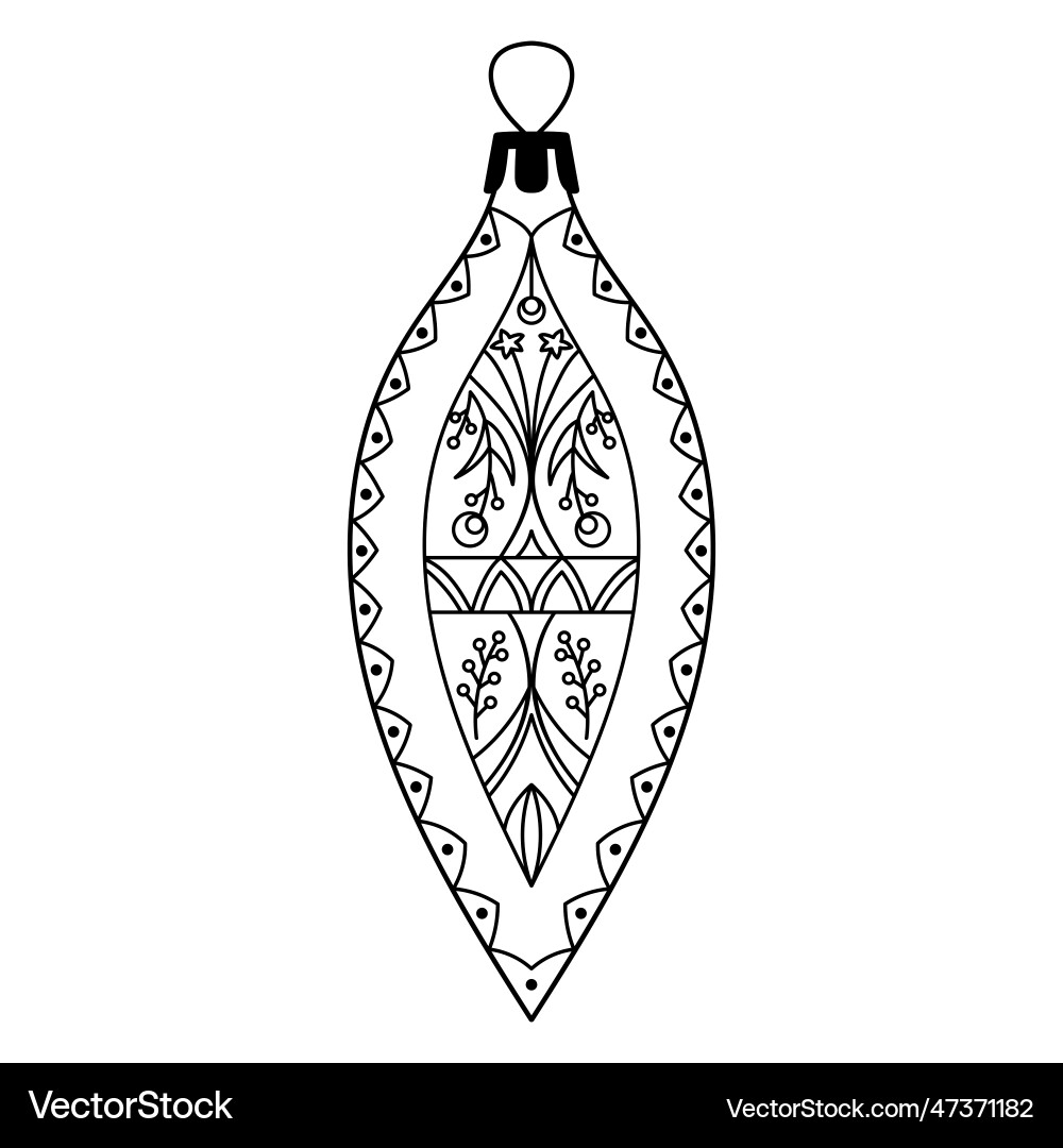 Monochrome merry christmas ethnic Royalty Free Vector Image