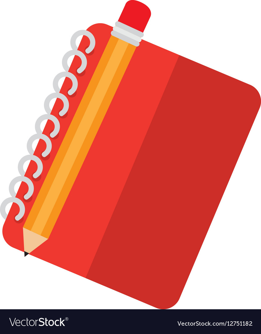 Notebook school isolated icon Royalty Free Vector Image