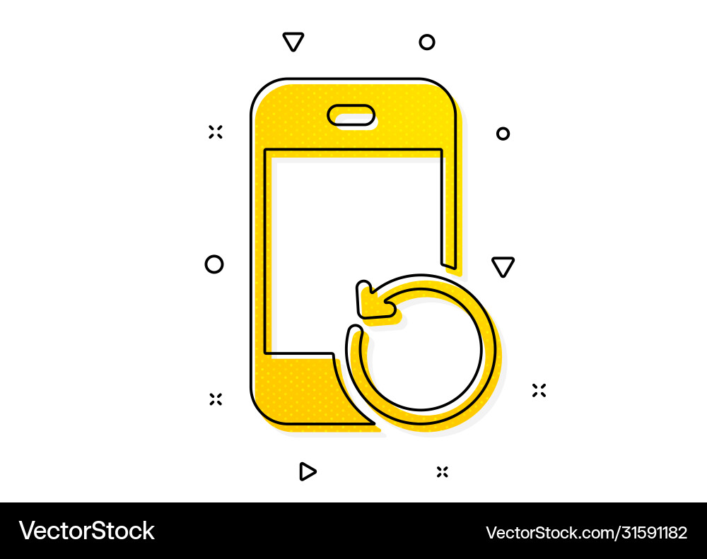 Recovery phone icon backup data sign restore Vector Image