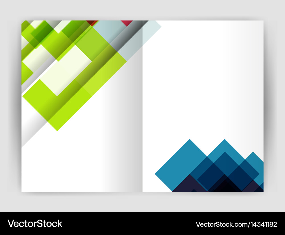 Square design corporate business flyer Royalty Free Vector