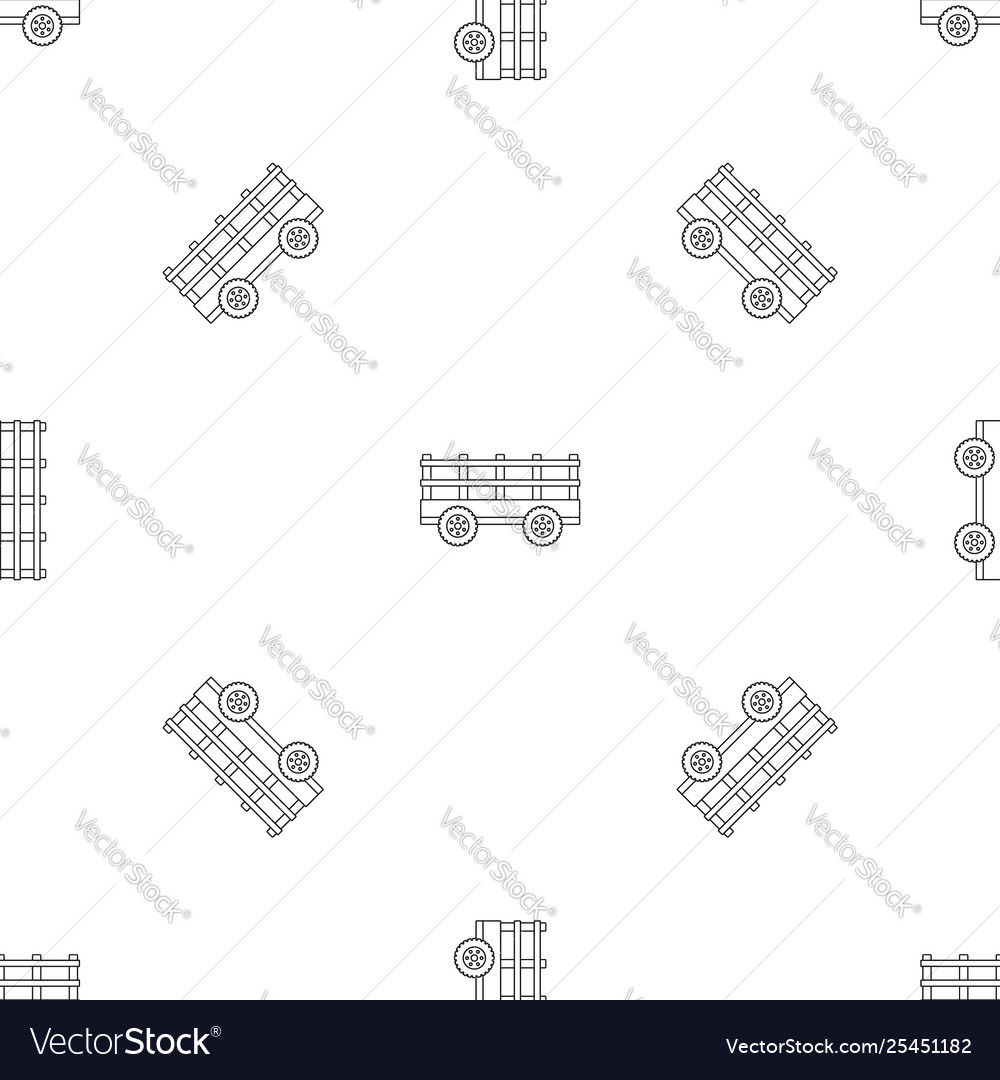 Trail tractor pattern seamless Royalty Free Vector Image