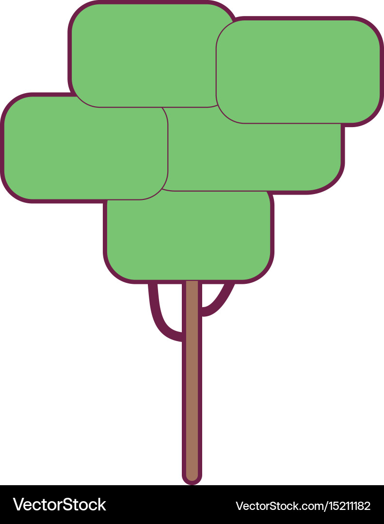 Tree ecology to preservation and care Royalty Free Vector