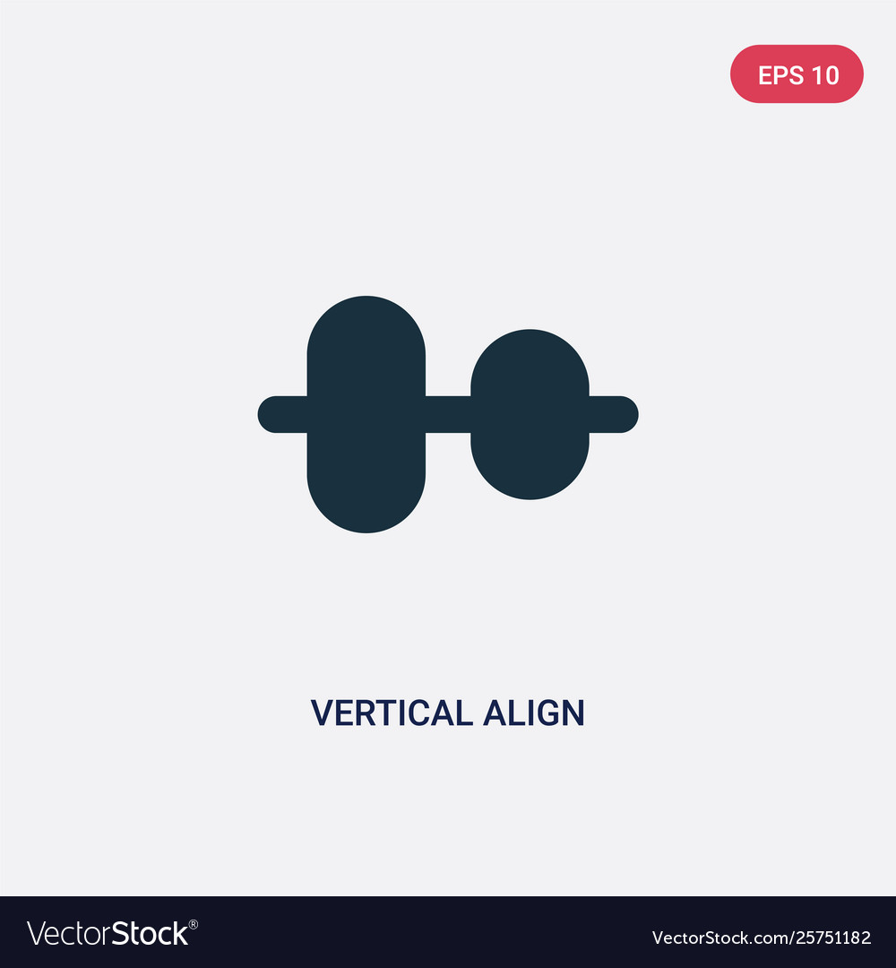 Two color vertical align icon from user interface Vector Image