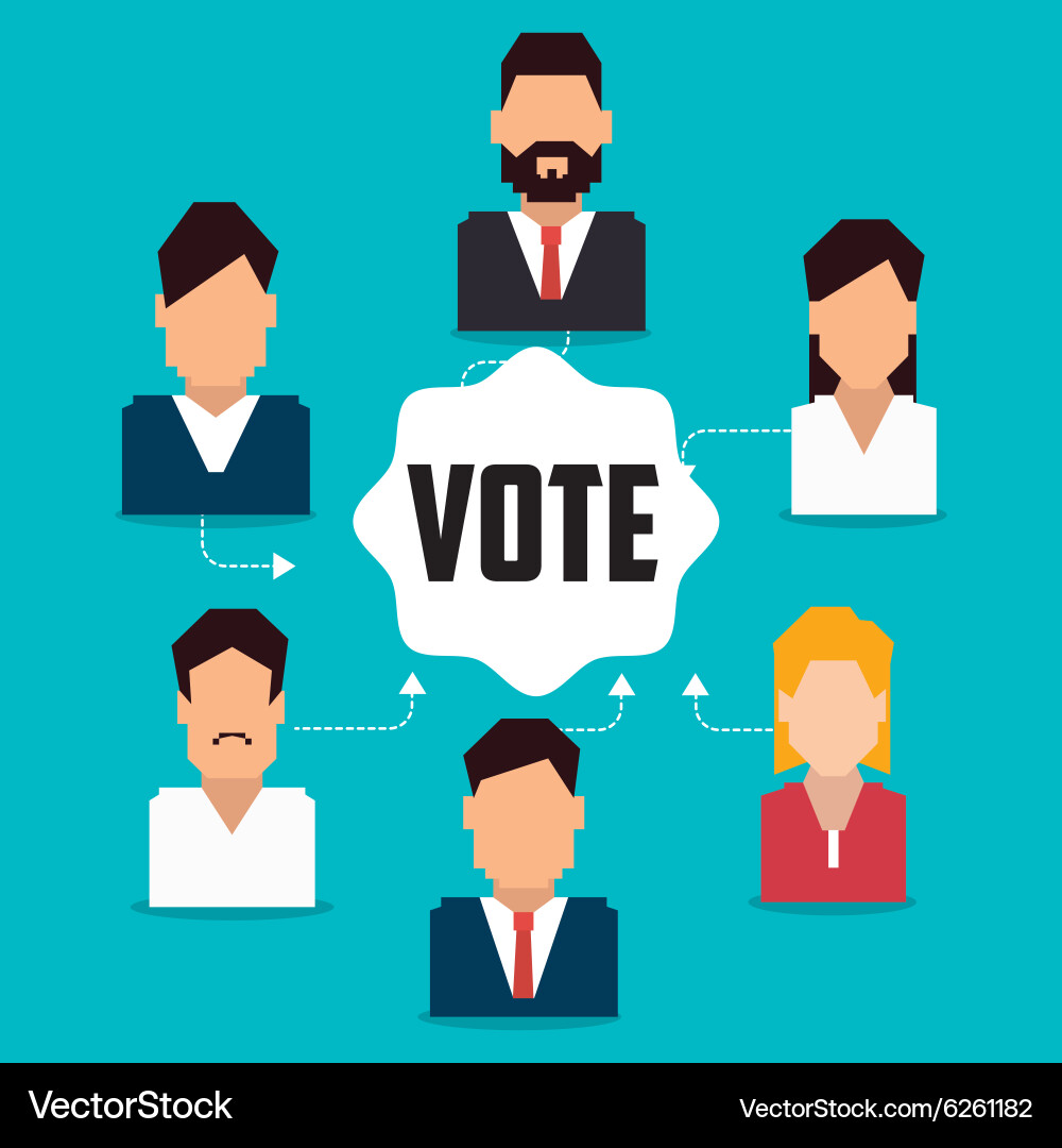 Vote and politician campaign Royalty Free Vector Image