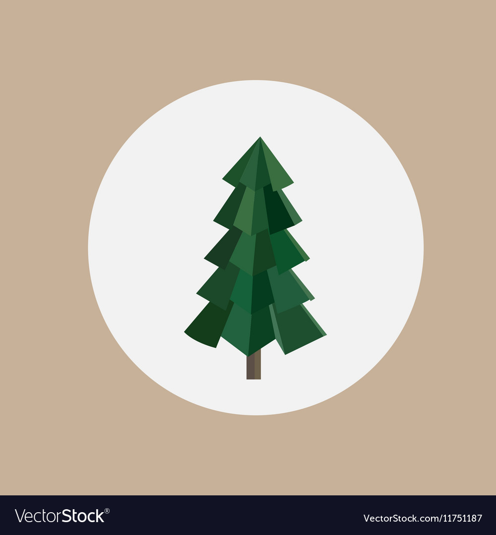 Abstract green triangle pattern christmas tree Vector Image