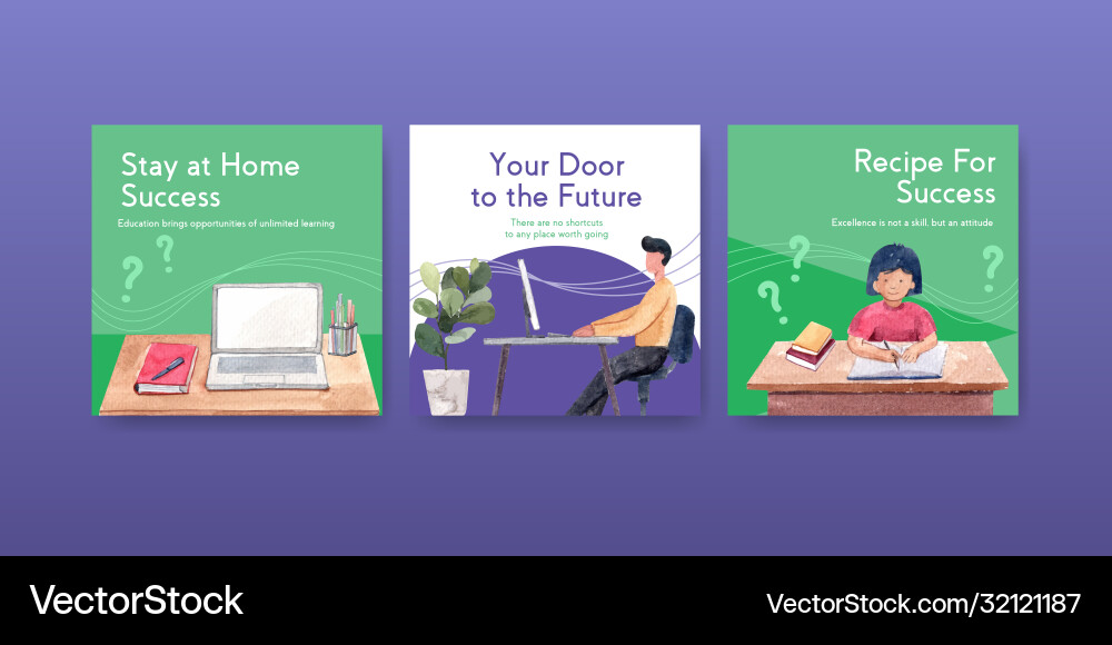 Advertise online learning concept design Vector Image