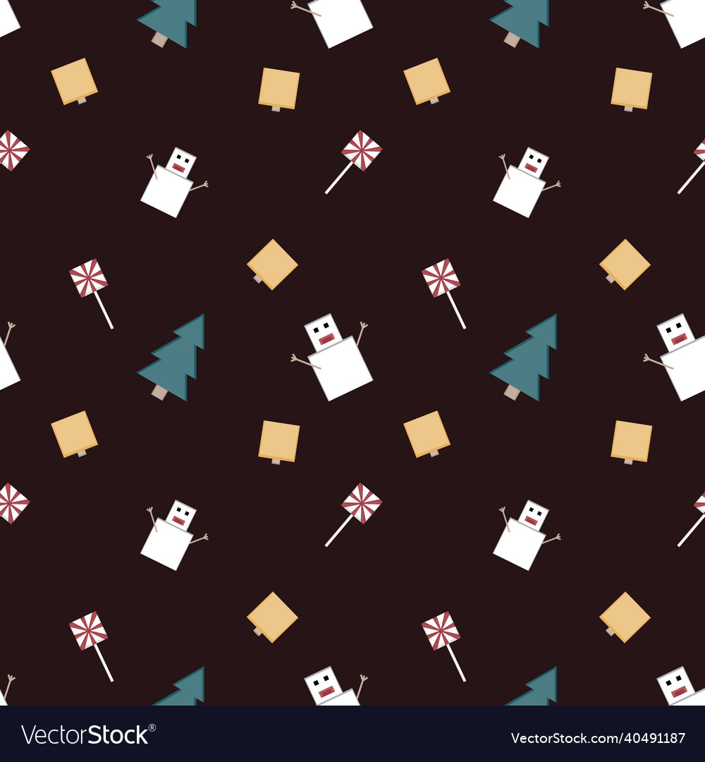 Christmas repeat pattern created with sharp Vector Image