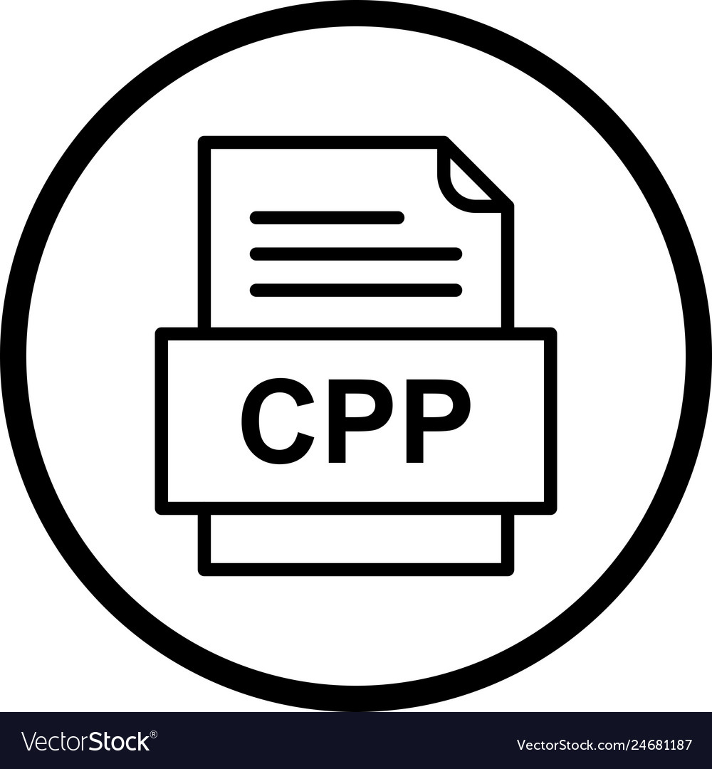 Cpp file document icon Royalty Free Vector Image