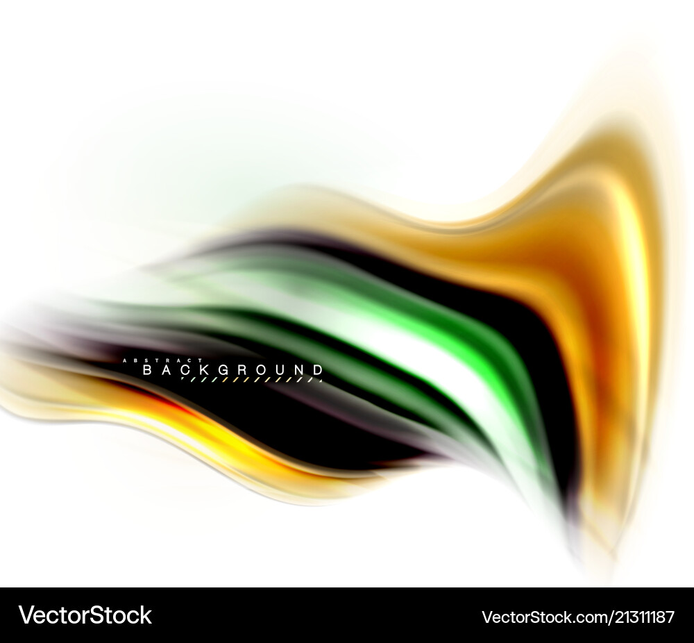 Fluid liquid mixing colors concept on light grey Vector Image