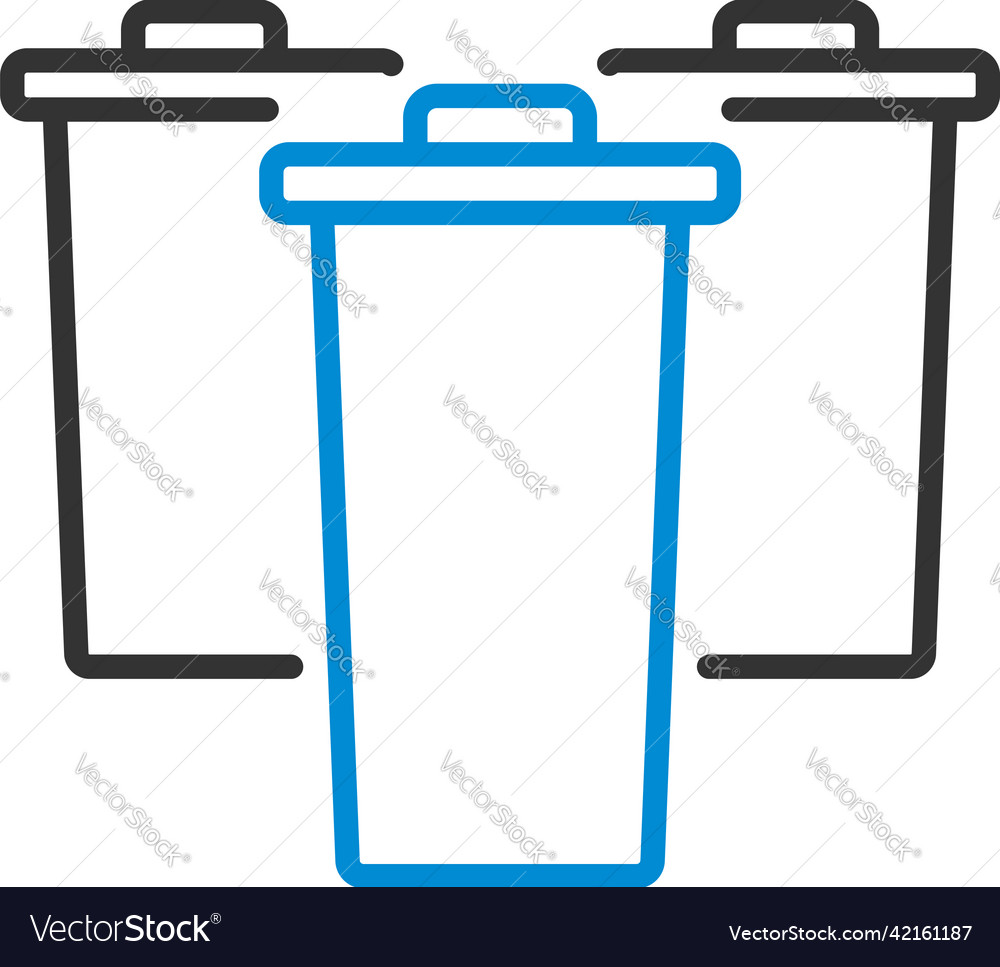Garbage containers with separated trash icon Vector Image Garbage containers with separated trash icon Vector Image