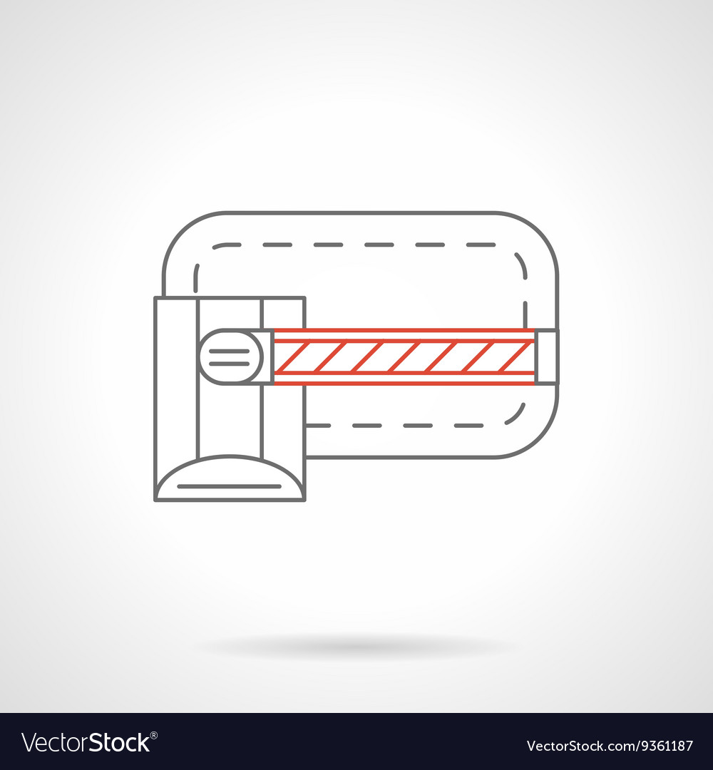 Gate Barrier Icon Flat Line Royalty Free Vector Image