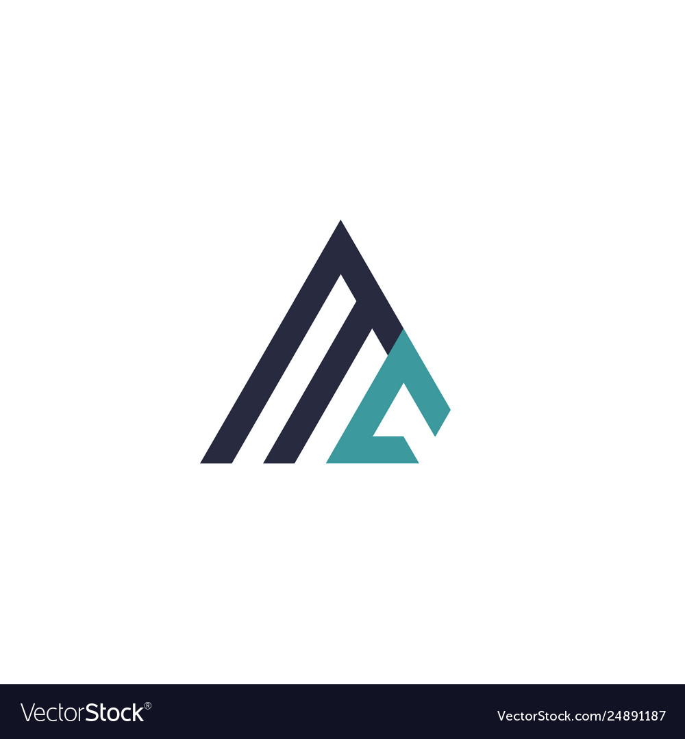 Initial letter triangle logo Royalty Free Vector Image