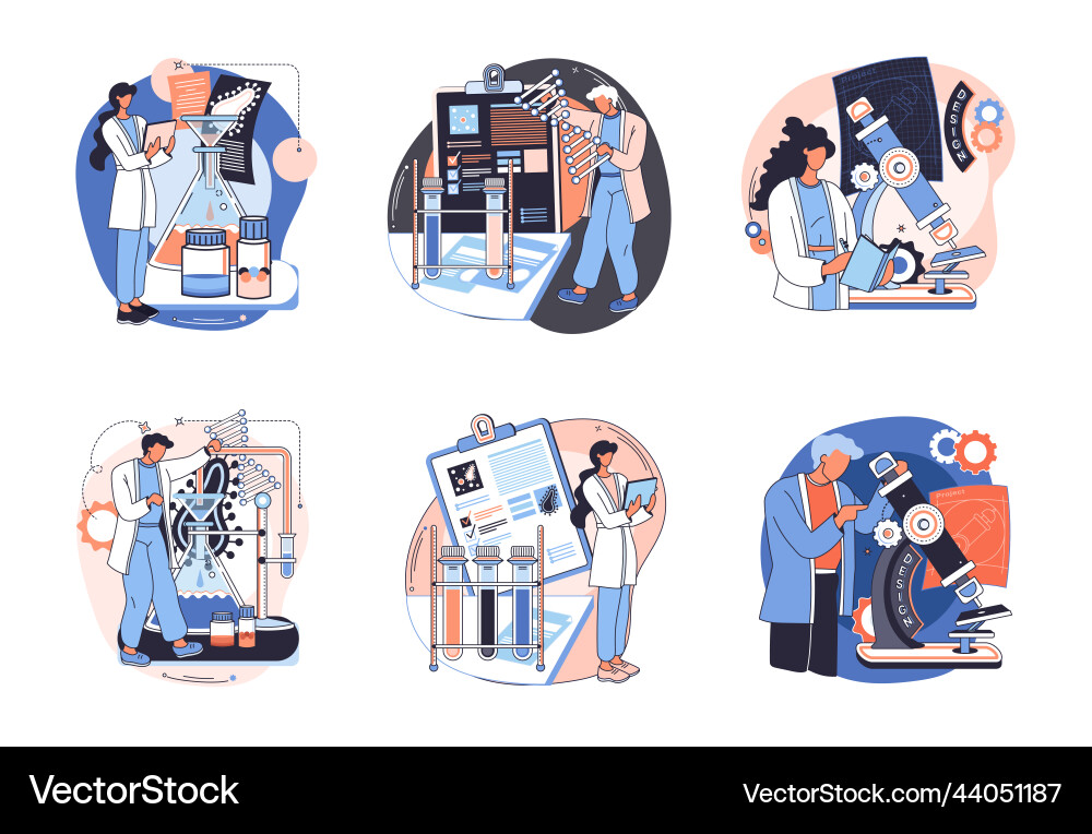 Medical research laboratory diagnostic services Vector Image