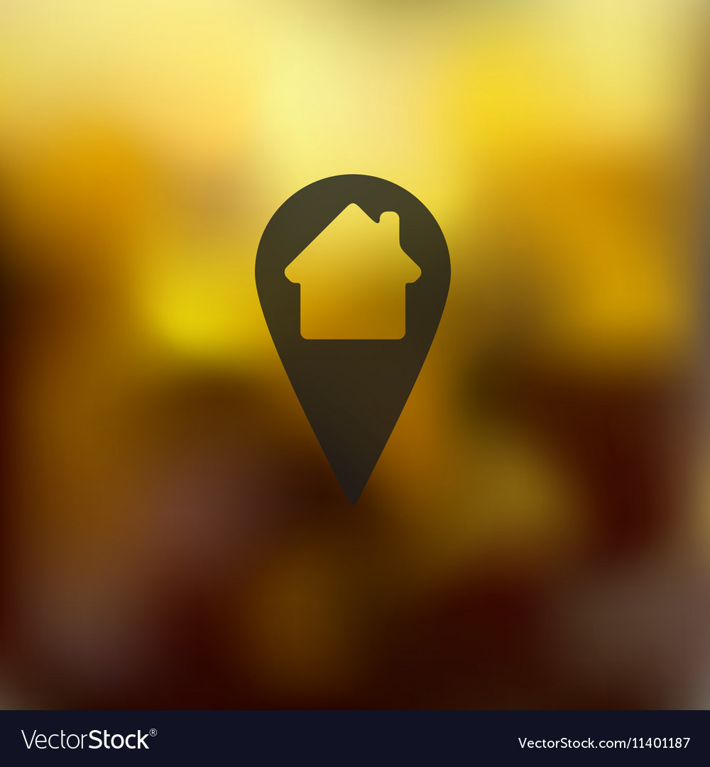 Pointer icon on blurred background Royalty Free Vector Image